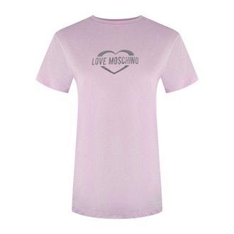 Love Moschino T-Shirt f&uuml;r Damen, Baumwolle, Schmal (Pink)