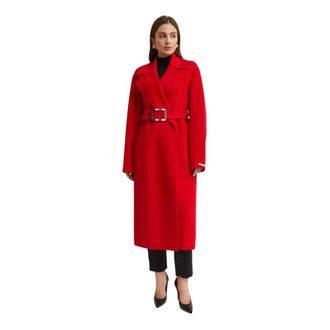 Sportmax Femme, Manteaux, Rouge, Taille: 36 FR Wool Coat