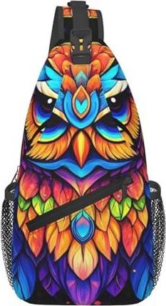 Generic Un sac &agrave; bandouli&egrave;re en forme de hibou vibrant - Sac &agrave; dos de voyage pour homme - Sac &agrave; dos de randonn&eacute;e