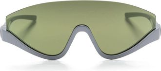 Gucci Sonnenbrille mit Shield-Gestell - Grau