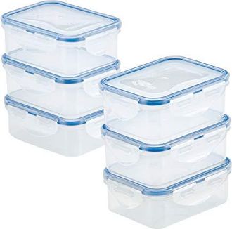 LocknLock Easy Essentials HPL806S6 Lot de boîtes de conservation alimentaire en polypropylène Transparent