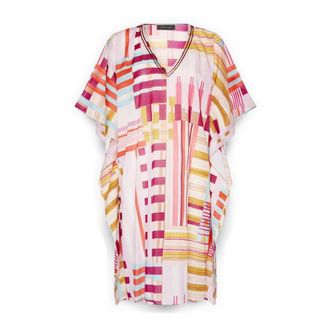 Elena Miro Bedruckter Baumwollmusselin-Poncho - - Jackets - Damen - Mehrfarbig - S/M