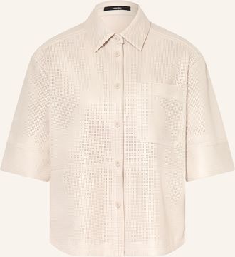 someday Someday Hemdbluse Zoliro In Lederoptik beige