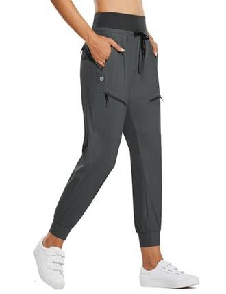 Baleaf Pantalon de jogging cargo pour femme - L&eacute;ger - Respirant - S&eacute;chage rapide - Pour lentra&icirc;nement - Lounge - D&eacute;contract&eacute; - Pour lext&eacute;rieur, gris, L