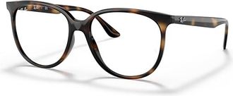 Ray-Ban Rb4378v Optics Havana Fassung Klar Glas Polarisiert 52-16