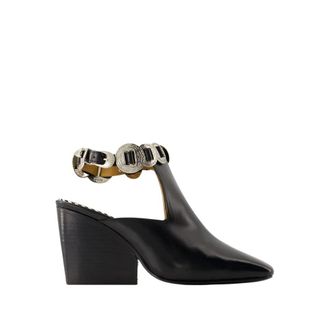 Toga Archives Schwarze Lederstiefel mit Dreifachriemen - - Shoes - Damen - Schwarzk - 37 EU