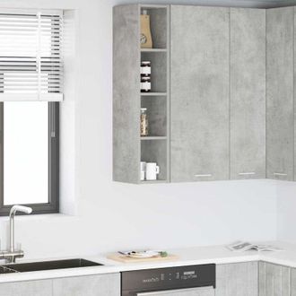 vidaXL Armoire suspendue avec stockage Gris b&eacute;ton 20 x 29,5 x 100 cm vidaXL