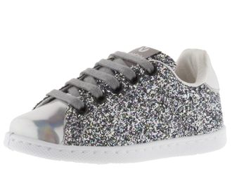 Victoria Low-Top Tennis Glitter & Metallic-Details & Passende Schnürsenkel 112558 für Mädchen Plata 29