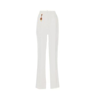 Elisabetta Franchi Wide Hosen - - Trousers - Damen - Wei&szlig; - S