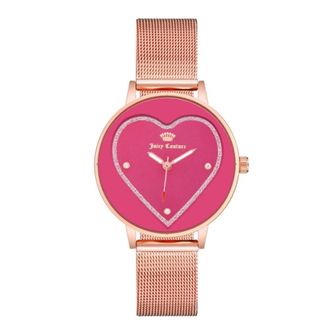 Juicy Couture Femme, Accessoires, Rose, Taille: ONE Size Montre Pink Lady en Acier Inoxydable