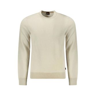 HUGO BOSS Homme, Pulls, Beige, Taille: XL Pull col rond contrastant