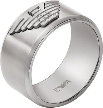 Emporio Armani Herren Ring aus silberfarbenem Edelstahl, EGS316604010