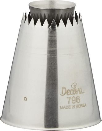 Decora 0263445 Sultane-Blisterkonus offen, Edelstahlspitze ohne Schweißnähte, Ohne Adapter zu verwenden, Einzelverpackt im Blister