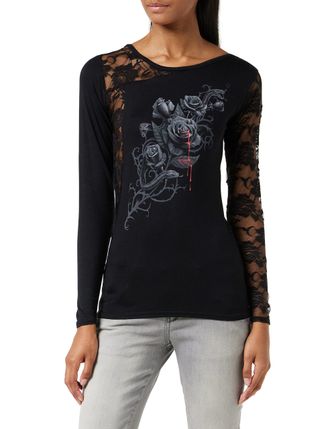 Spiral Fatal Attraction - Lace One Shoulder Top Schwarz - XXL