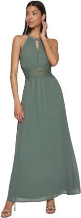 Vila Vila Vimilina Noos Robe Maxi à col Montant soirée, Lourrel Wreath/détail : élastique, 36 Femmes