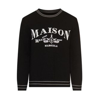 Maison Margiela Rundhals-Pullover - - Knitwear - Herren - Schwarzk - M