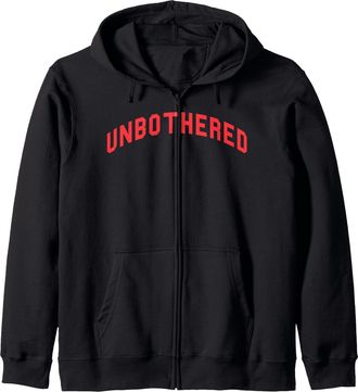 Trendy Apparel Unbothered Bold Square Text Font Kapuzenjacke