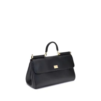 Dolce & Gabbana Womens Black Calf Leather Bos Taurus Shoulder Bag