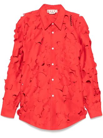 Marni Hemd mit Cut-Outs - Rot