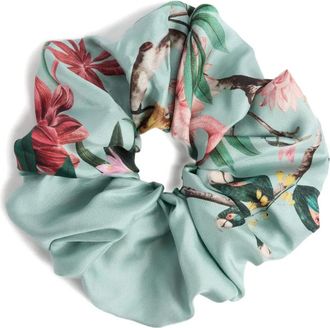 La DoubleJ Giga Haargummi mit Blumen - Blau