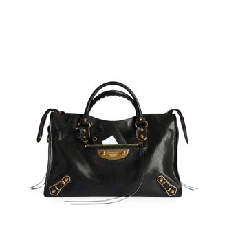 Balenciaga Le City Uptown Stud-embellished Leather Tote Bag