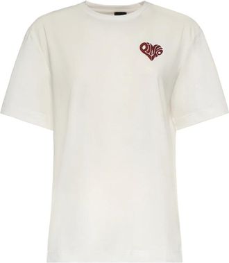 Pinko Pinko, Femme, Tops, Blanc, Taille: 40 FR Strepitoso T-Shirt
