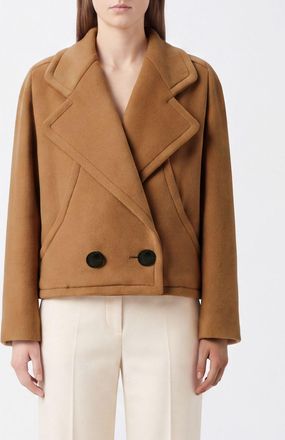 Stella McCartney Zweireihiger Cabanmantel aus reiner Wolle mit klassischem Revers