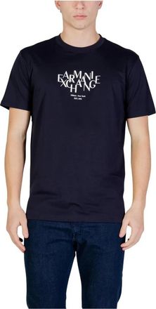 A|X Armani Exchange Homme, Tops, Bleu, Taille: S T-shirt imprim&eacute; &agrave; manches courtes et col rond