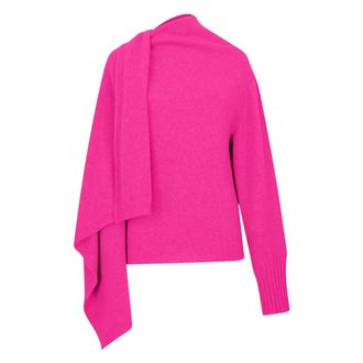 The Attico Asymmetrischer Wollpullover - - Knitwear - Damen - Rosa - S