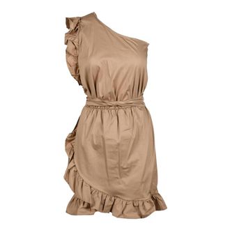 Giulia N Couture Elegantes Baumwollkleid - - Dresses - Damen - Braun - XS