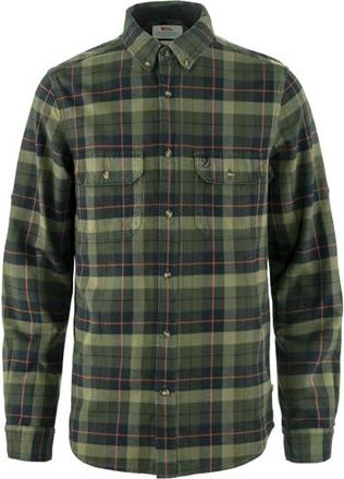 Fj&auml;llr&auml;ven Singi Heavy Flannel Shirt, Noir/for&ecirc;t Profonde, XXL Hommes