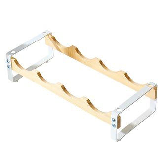 Generic Stapelbares Weinregal, Flaschenhalter aus Holz, Robust und Langlebig, Einfache Montage, für Arbeitsplatte, Küche, Bar, Esszimmer