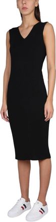 Moncler Viscose Knit Dress - Black