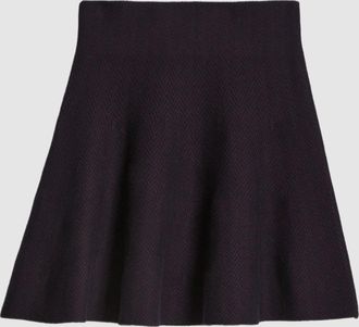 Vanessa Bruno Jupe Courte Fadette Noir Lie de Vin