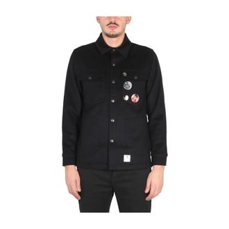 Department Five Shirt Collar Snap Button Jacket - - Jackets - Herren - Schwarzk - S