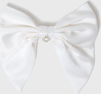 Maje Barette Naud En Satin - Blanc - Maje