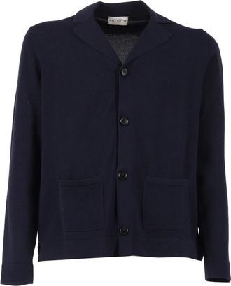 Ballantyne Homme, Pulls, Bleu, Taille: L Cardigan Boutonn&eacute; &agrave; Poches Plaqu&eacute;es
