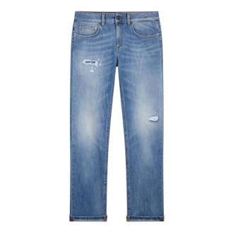 Dondup Slim Fit Jeans mit Rissen - - Jeans - Herren - Blau - W30