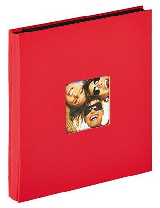 Walther Design Fotoalbum rot 400 Fotos 10x15 cm Einsteckalbum mit Cover-Ausstanzung, Fun EA-110-R