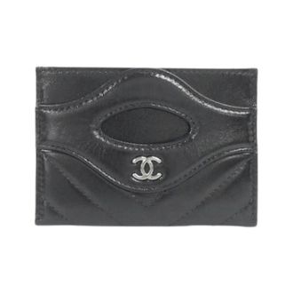 Chanel Pre-owned Porte-cartes professionnel - Femme - Pre-owned - Noir - Taille: ONE Size