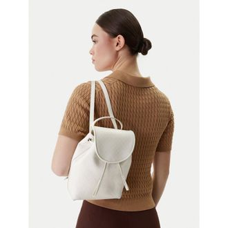 Calvin Klein Rucksack Calvin Klein Emblem Aop Mini Backpack LV04F3507G Wei&szlig;