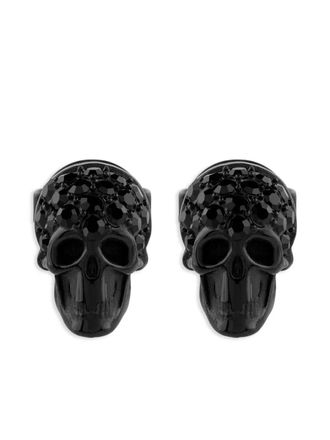 Philipp Plein Enigma Ohrringe mit Kristallen - Schwarz