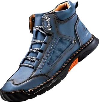 Generic Olveros Bottes imperméables en cuir pour homme faites à la main pour plus de confort avec soutien de la voûte plantaire et large boîte pour les orteil