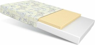 FDM Matratze DREAM 80x180 cm Kaltschaum H2 H3 LATEX 11 cm Dino Bezug