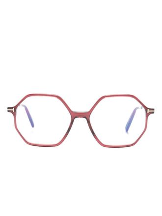 Tom Ford Eyewear lunettes de vue à monture géométrique - Rose