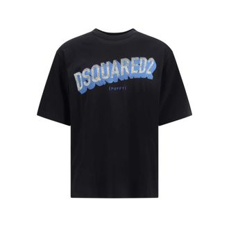 Dsquared2 Loose Fit 3D Logo T-Shirt - - Tops - Herren - Schwarzk - S