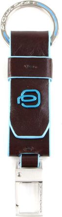 Piquadro Schl&uuml;sselanh&auml;nger mit Ledereinsatz, Mahagoni, 12 cm