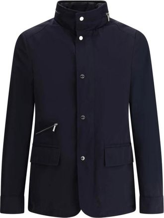Moorer Homme, Vestes, Bleu, Taille: XL Veste imperm&eacute;able avec capuche amovible