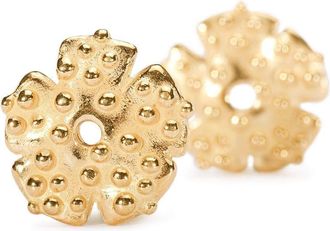 Trollbeads Damen-Ohrstecker Morning Dew, Gold Plated 925 Silber teilvergoldet - TGPEA-00005