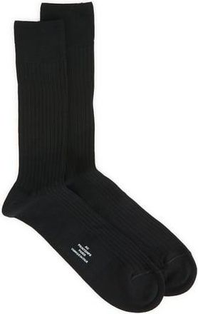 Au Printemps Paris Chaussettes hautes c&ocirc;tel&eacute;es en laine m&eacute;rinos m&eacute;lang&eacute;e